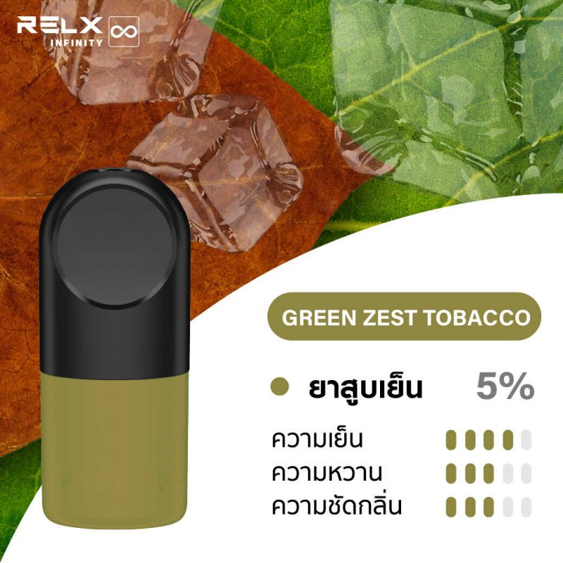 RELX INFINITY SINGLE POD GREEN ZEST TOBACCO | RELX x KARDINAL Official